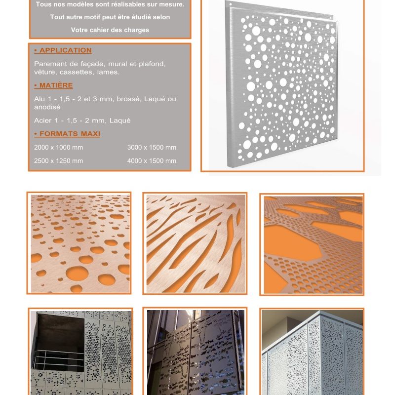 Tôle perforée - tôle décorative pour l'architecture - Porte SAS - Lyon